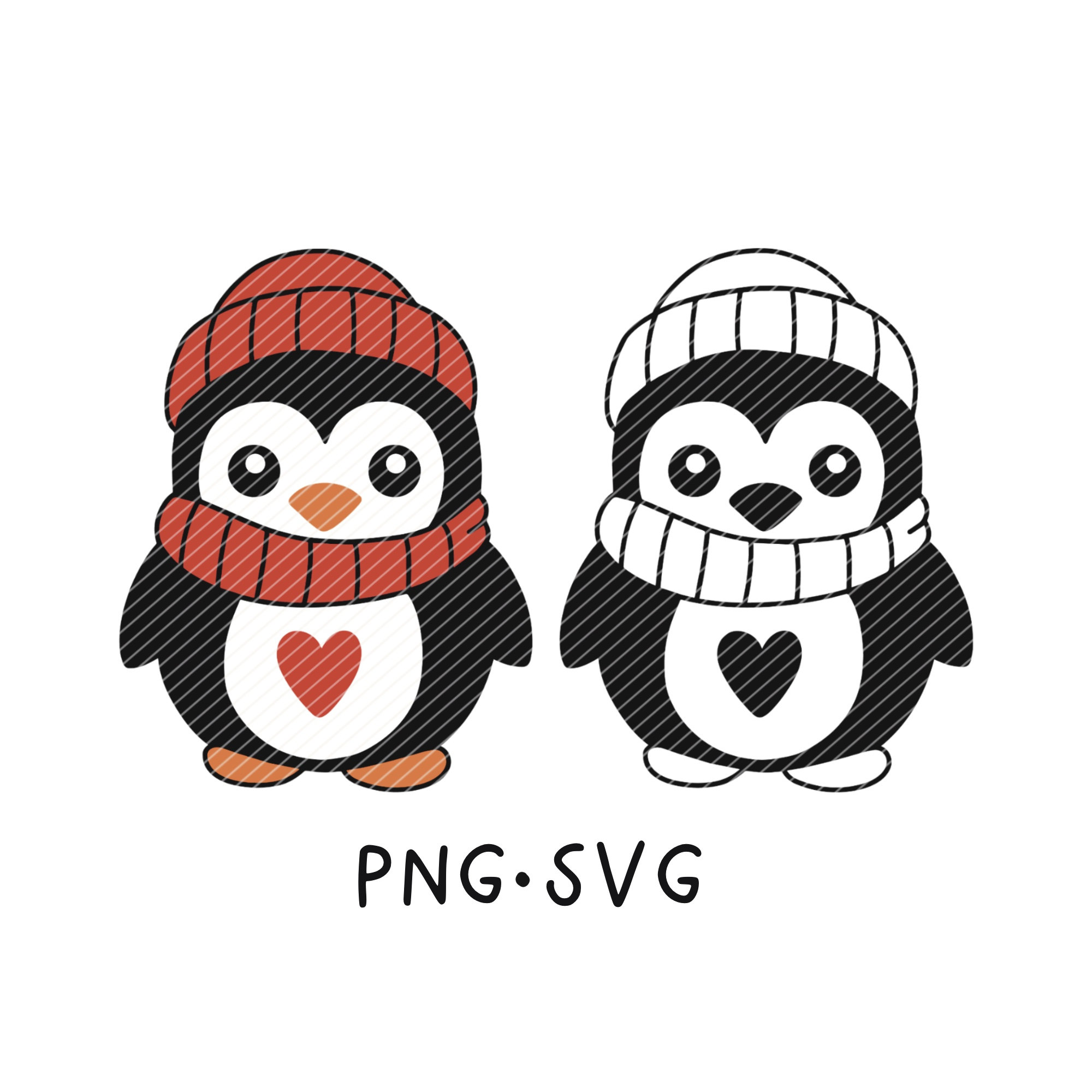 Pinguin SVG, Pinguin Plotterdatei, Weihnats svg, Schneidedatei, Plotten, Lasern, Pinguin Lineart ...