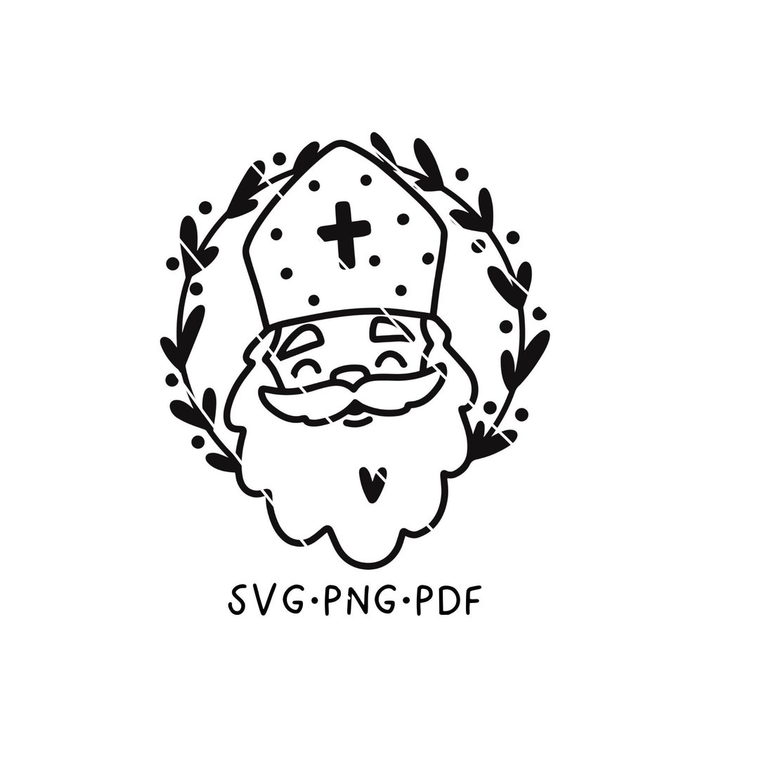 Nikolaus SVG, Nikolaus Datei, Weihnachten SVG, Weihnachts-plotterdatei ...