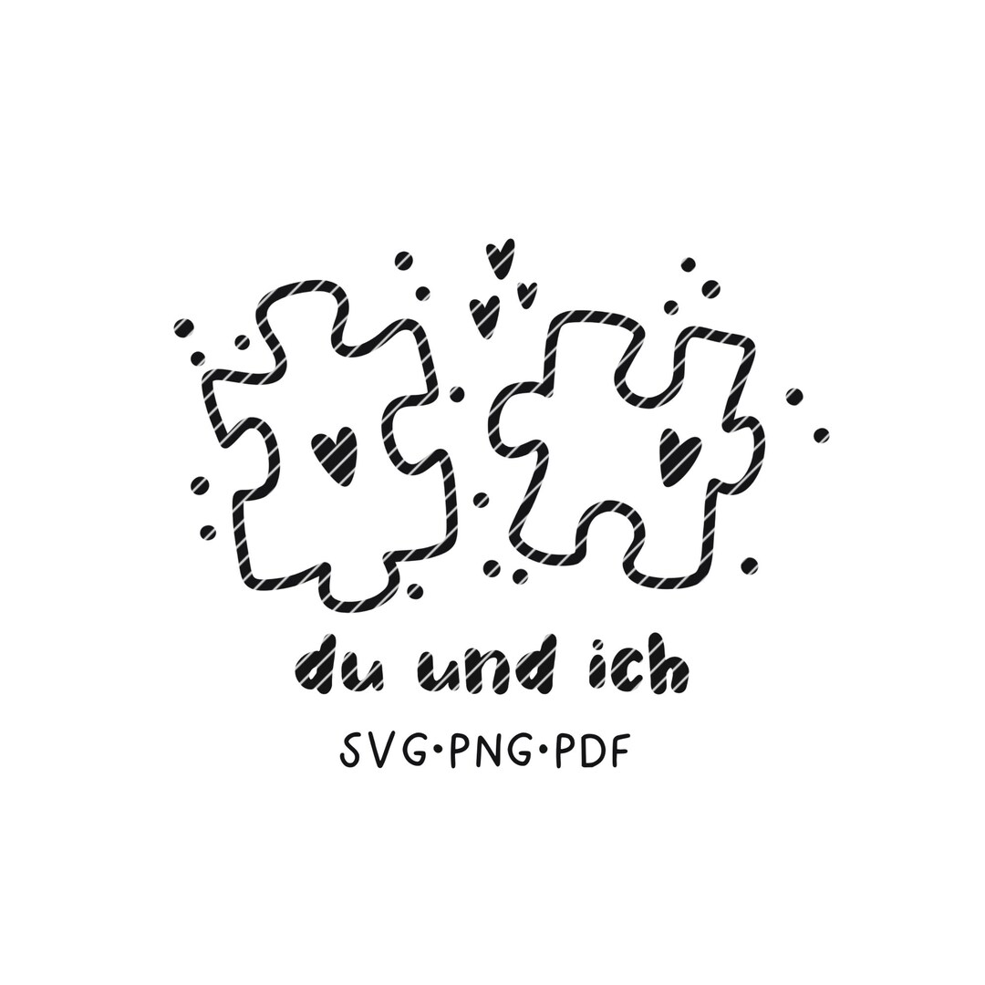 Puzzle SVG, Pärchen Svg, Paar, Verliebt, Liebe Clipart, Plotterdatei, Plotten, Du Und Ich SVG ...