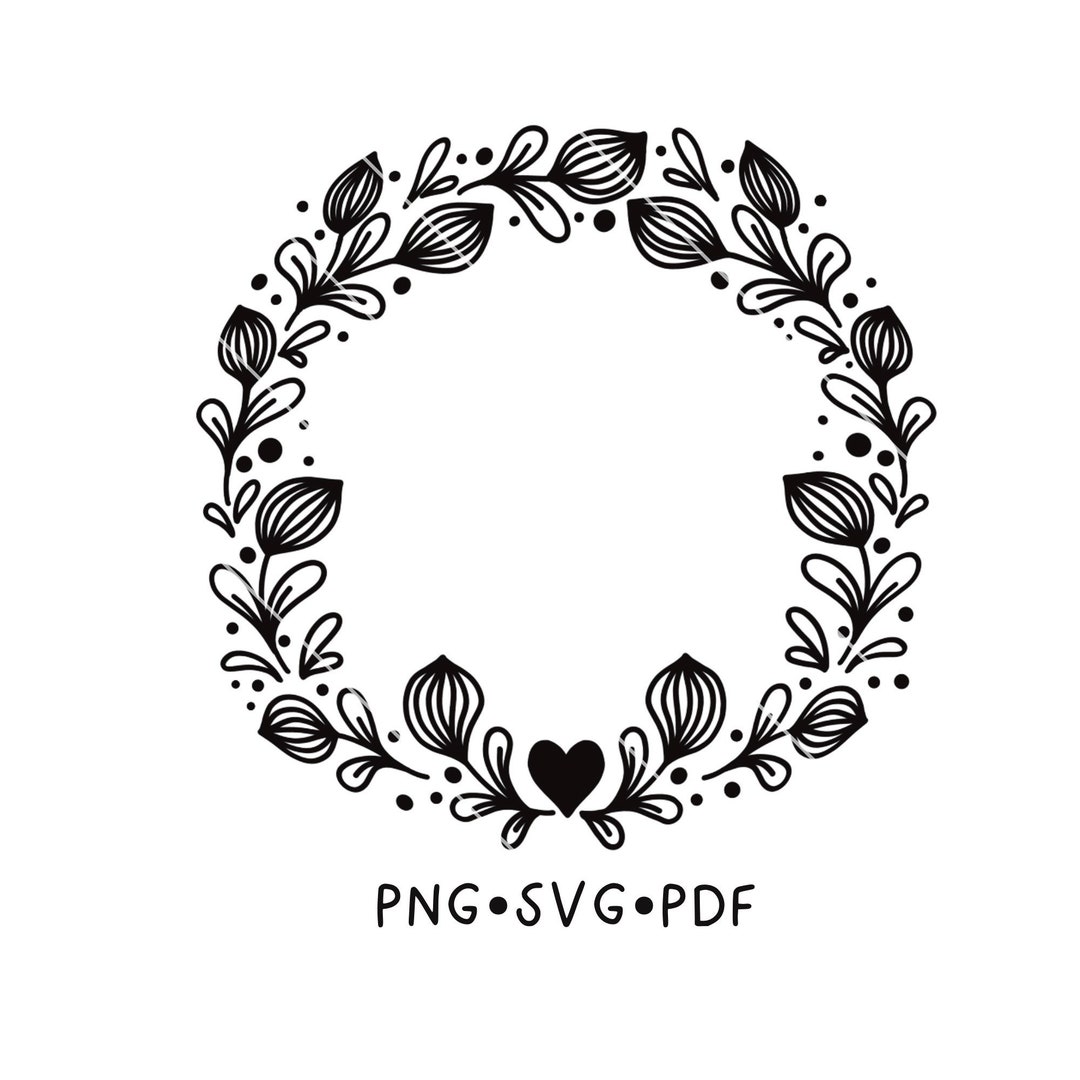 Blumenkranz | Flower Wreath | SVG | JPG | PDF | Plotterdatei | Sublimation | Schneidedatei ...