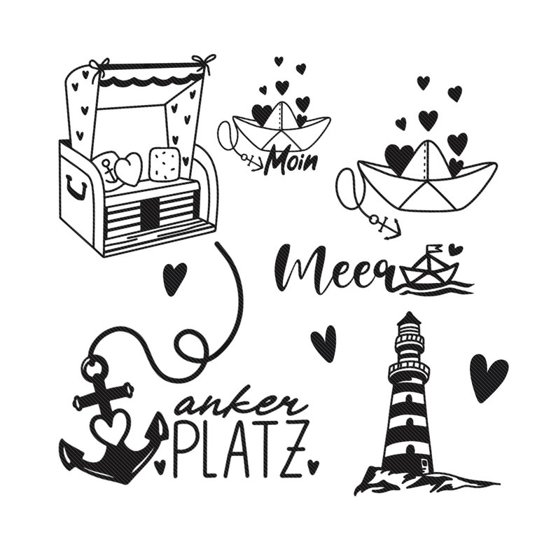 Maritime SVG, Maritime Plotterdatei, Papierboot Plotterdatei, Anker Datei, Sublimation ...