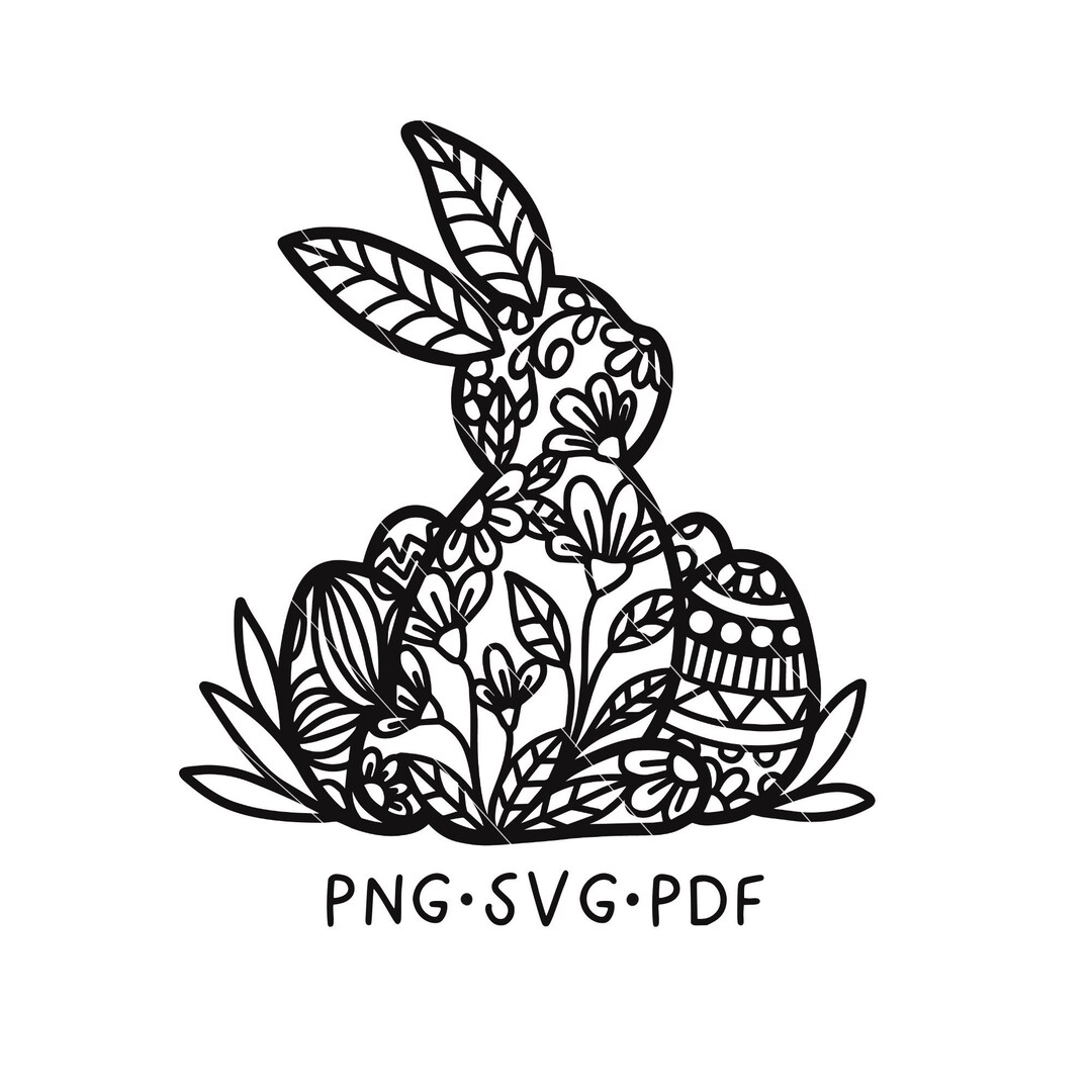 Osterhase Svg, Hase, Osterei, Blumen, Plotterdatei, Schneidedatei ...