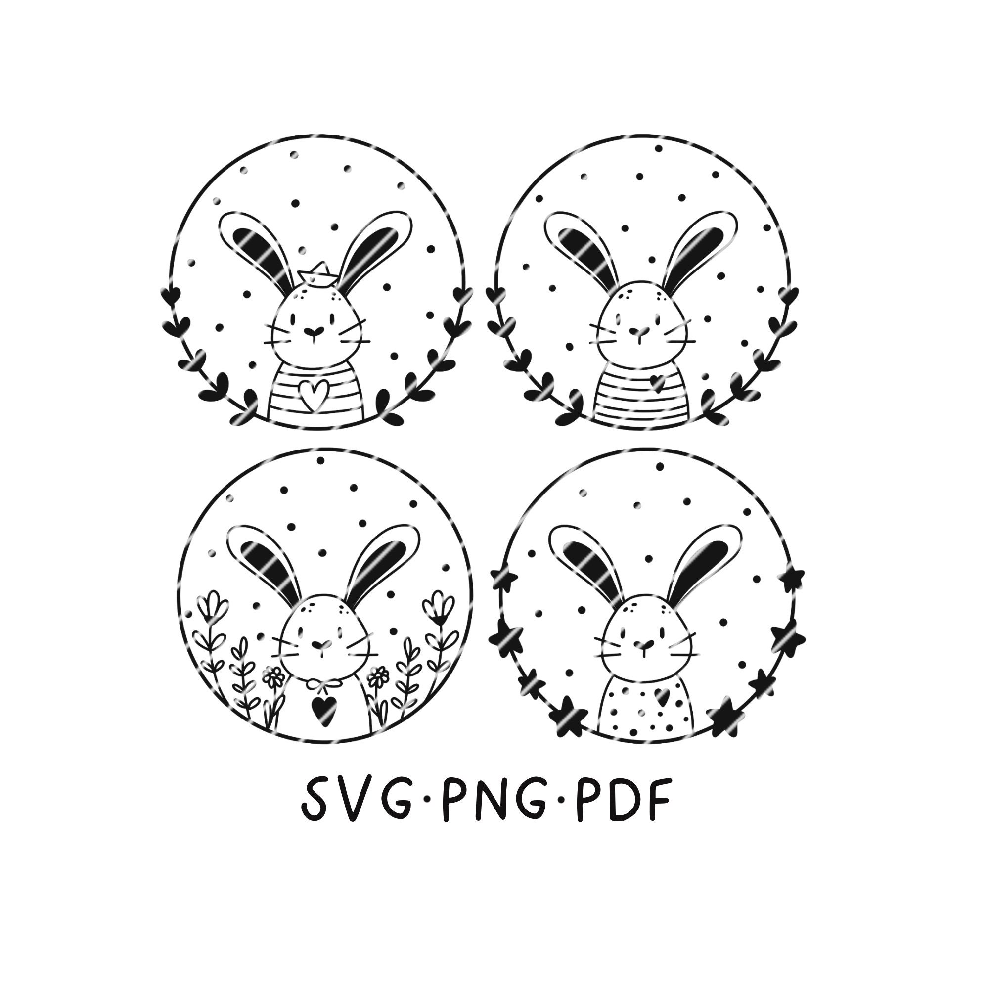 Hasen Svg Hase mit Herz Plotterdatei Schneidedatei - Etsy España