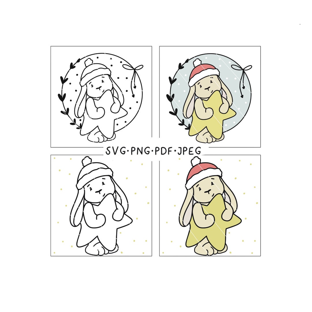 Hase Svg Weihnachtshase SVG Hase Plotterdatei Digistamp - Etsy