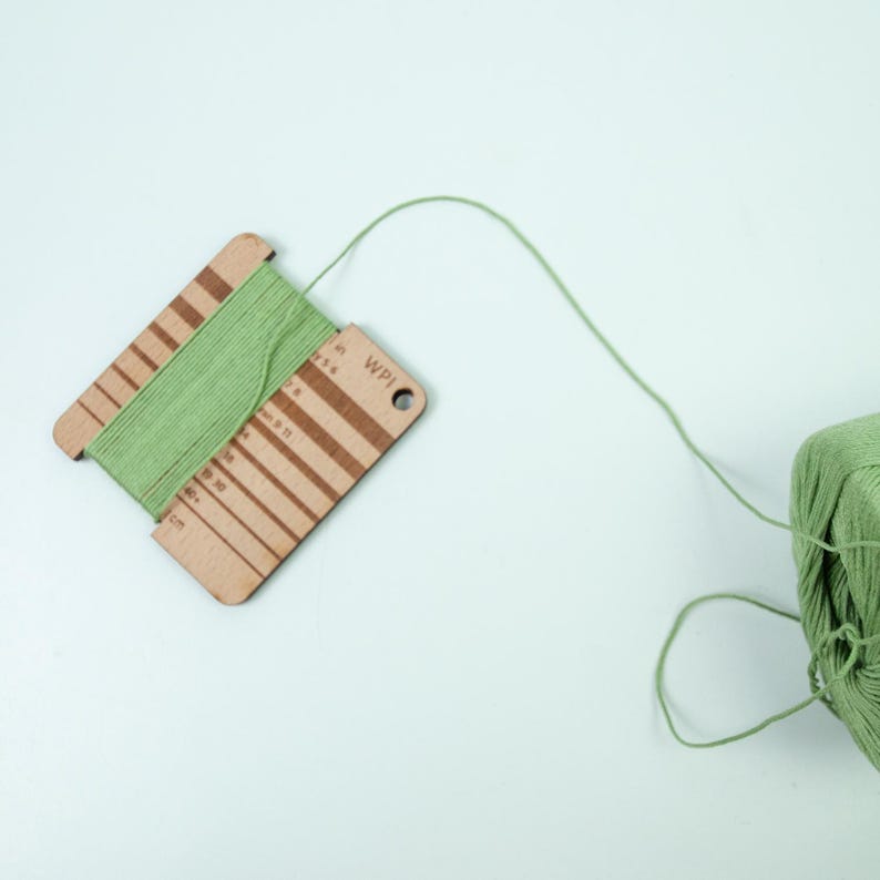 Wood Yarn Gauge Set – Knitting Crochet Needle Sizer & WPI Chart With ...