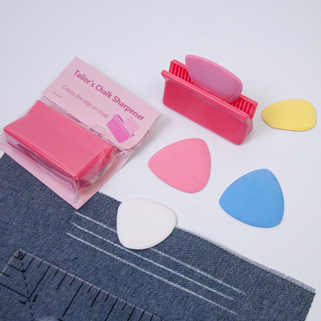 Tailor's Chalk Set — Fabric Marking Chalk With Case & Sharpener ...