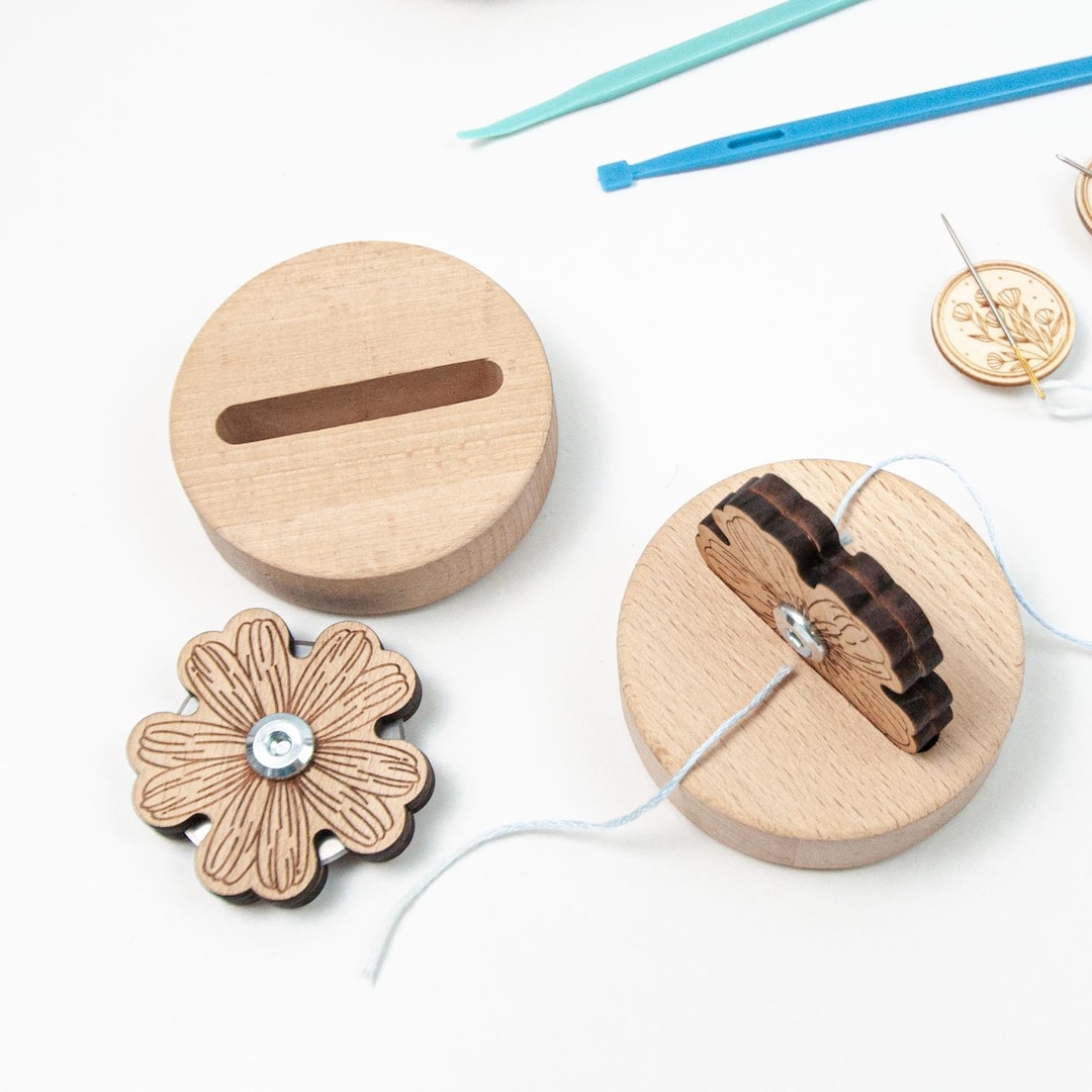 Wooden Thread Cutter — 360-degree Thread Cutter, Hidden Blade Thread ...
