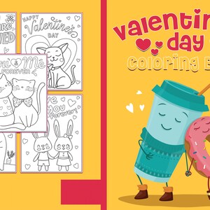 Super Cute Coloring Book for Valentine's Day - Great for Home and ...