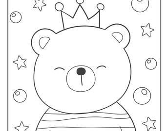 Birthday Bear Coloring Pages