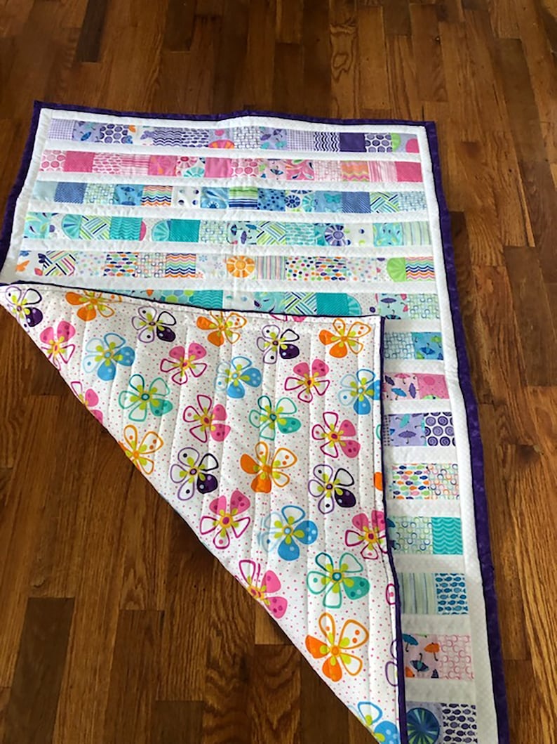 Rainbow Baby Quilt - Etsy