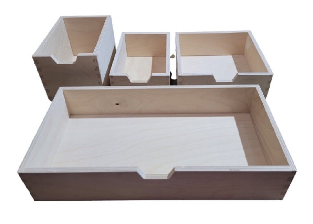 Empty Wooden Drawer Box 4 Types Choice Yours Box Desktop - Etsy