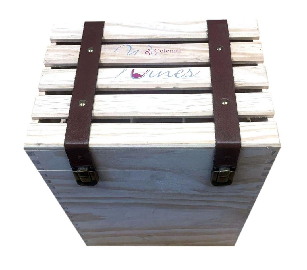 Wooden Box Wine Bottle Case Storage Big Gift Box 6 Bottles - Etsy