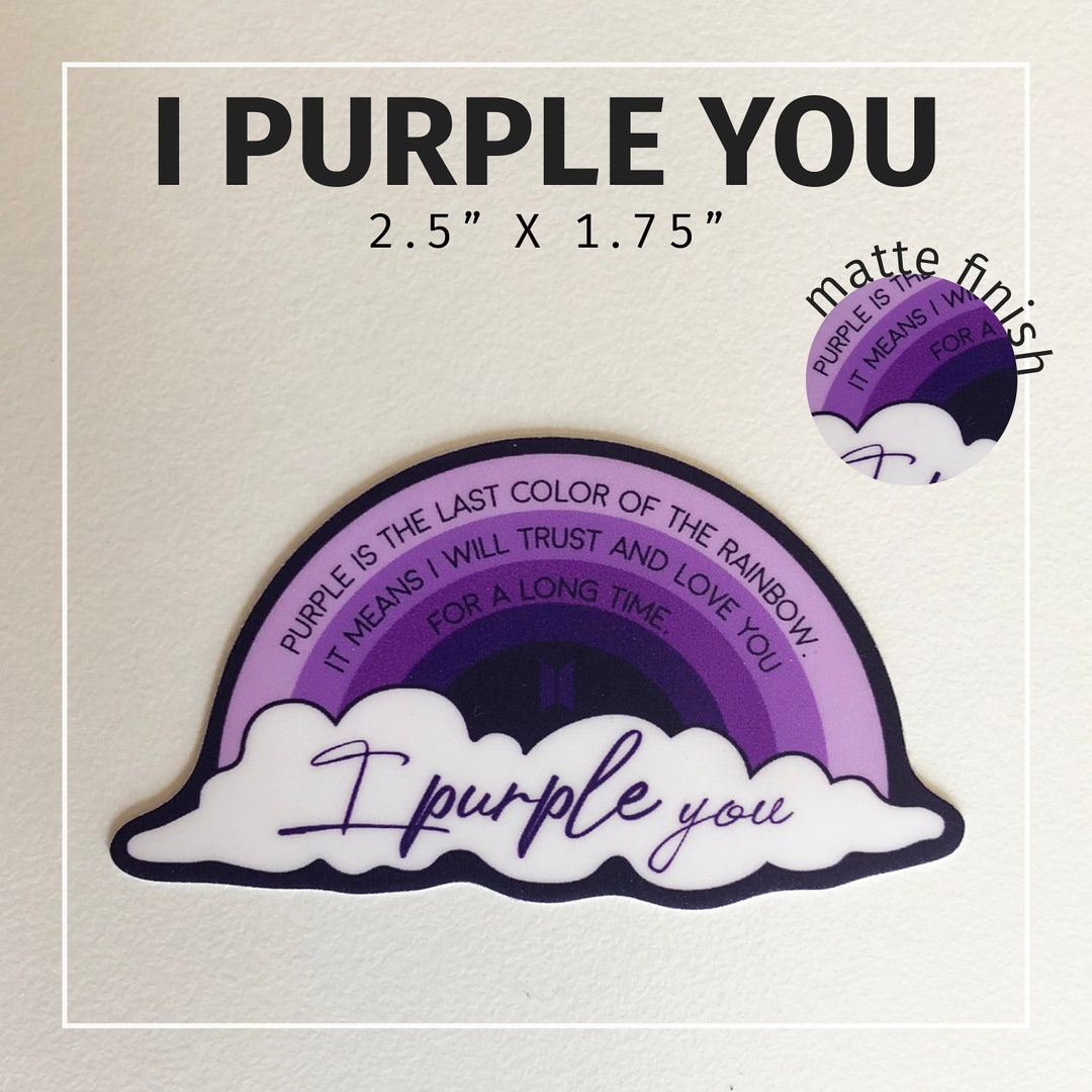 BTS "i Purple You" Vinyl Sticker - Etsy