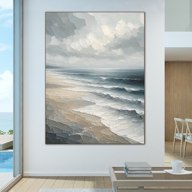 Large Beach Painting - Etsy