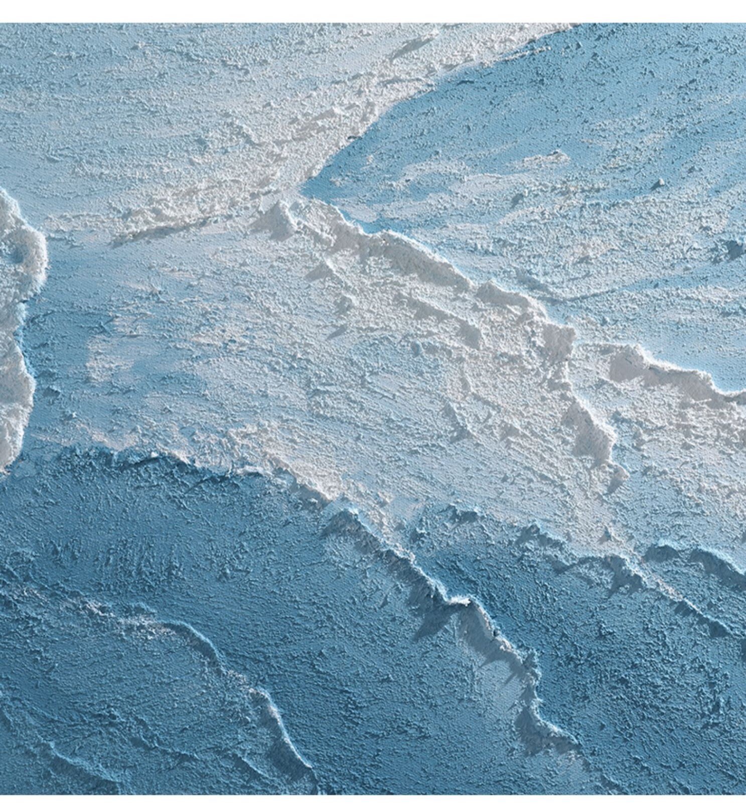 Vertical Blue Ocean Oversize Art, Extra Large Coastal Beach Art ...