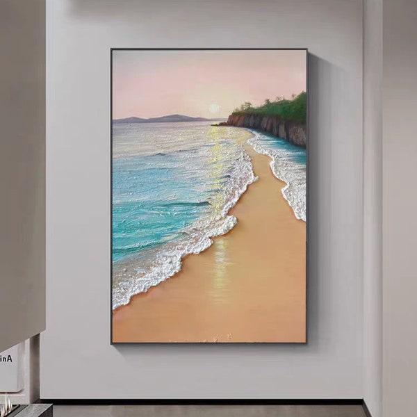 Large Beach Painting - Etsy