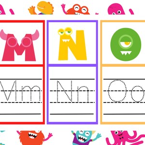 26 Printable Monster ABC Tracing Alphabet Tracing Letters - Etsy
