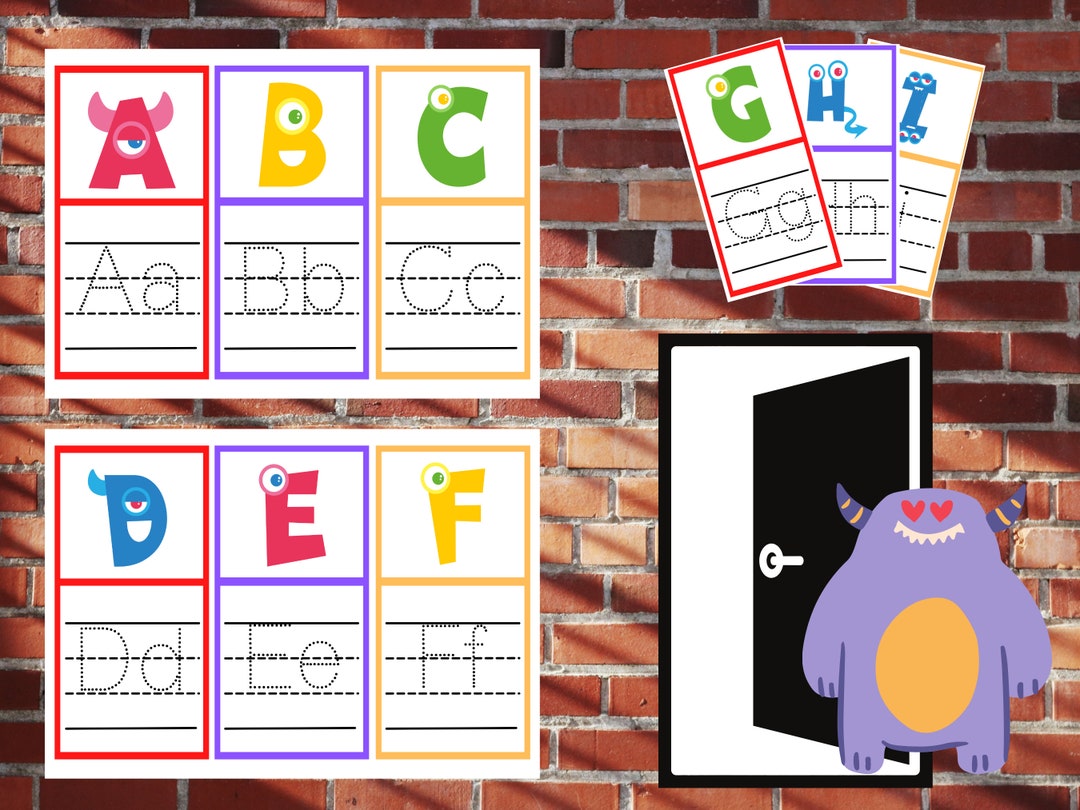 26 Printable Monster ABC Tracing Alphabet Tracing Letters - Etsy