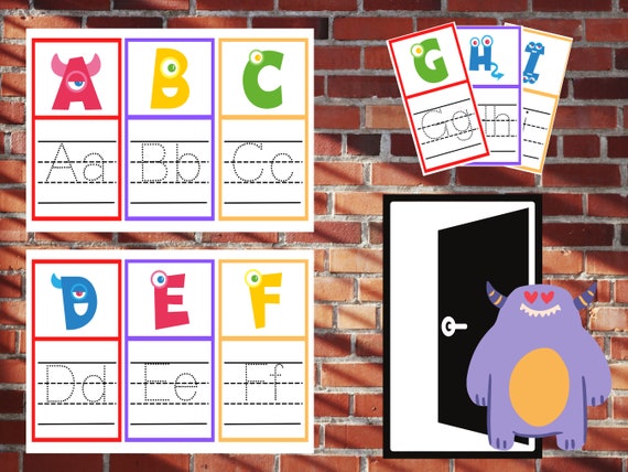 26 Printable Monster ABC Tracing Alphabet Tracing Letters | Etsy