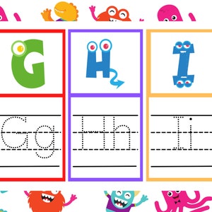 26 Printable Monster ABC Tracing Alphabet Tracing Letters - Etsy