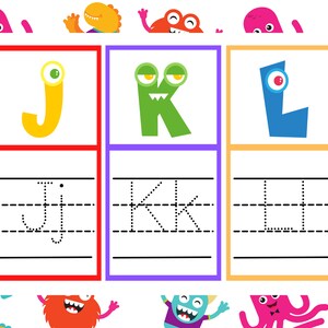 26 Printable Monster ABC Tracing Alphabet Tracing Letters - Etsy