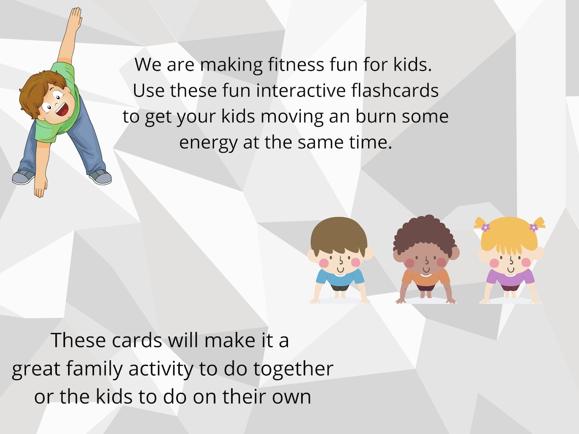 Kids Exercise Cards I Yoga for Kids I Active Kid Card Set - Etsy