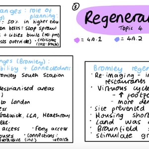 A Level Geography Regeneration Mindmaps - Etsy