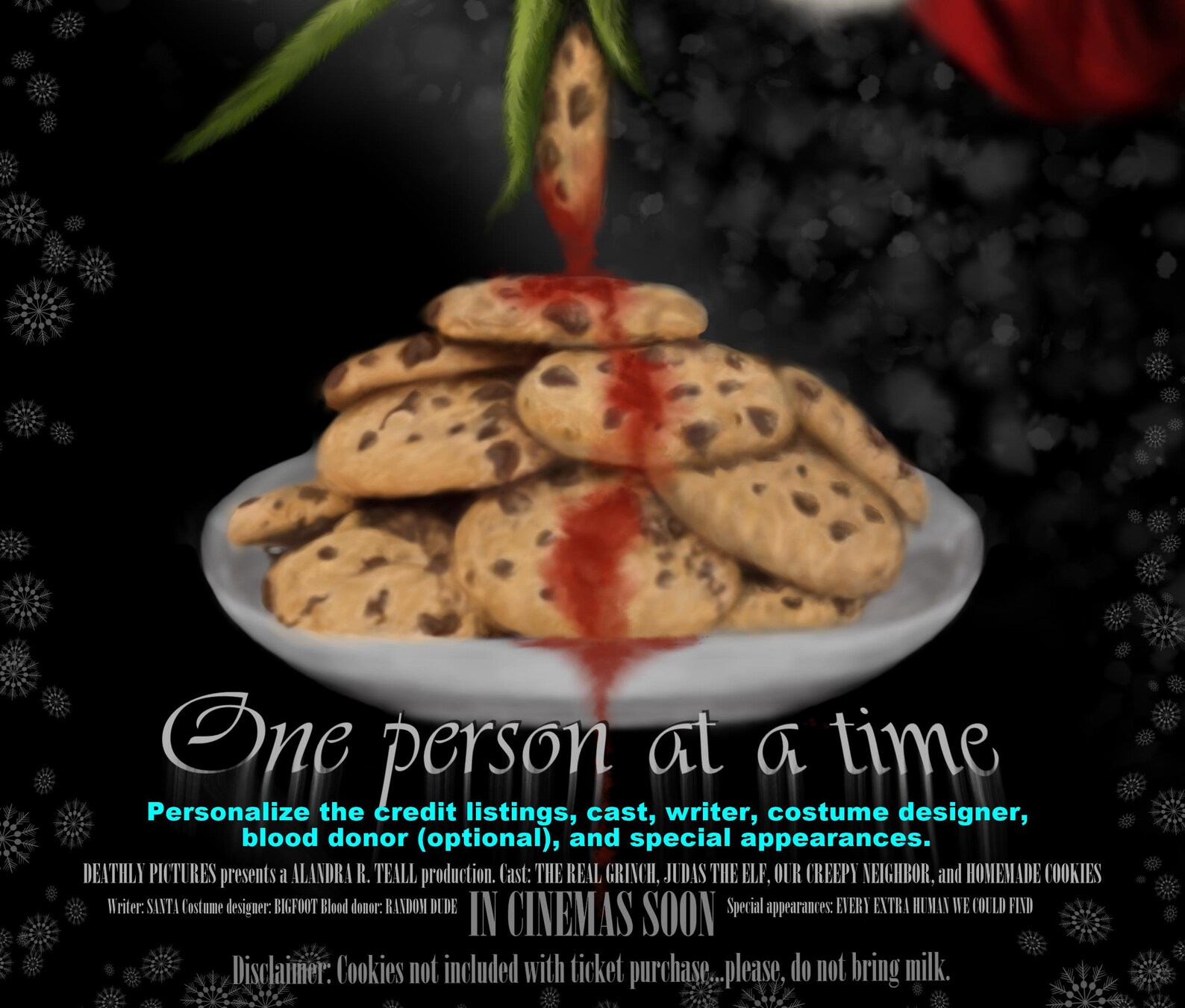 Personalized Christmas Horror Movie Poster Print - Etsy