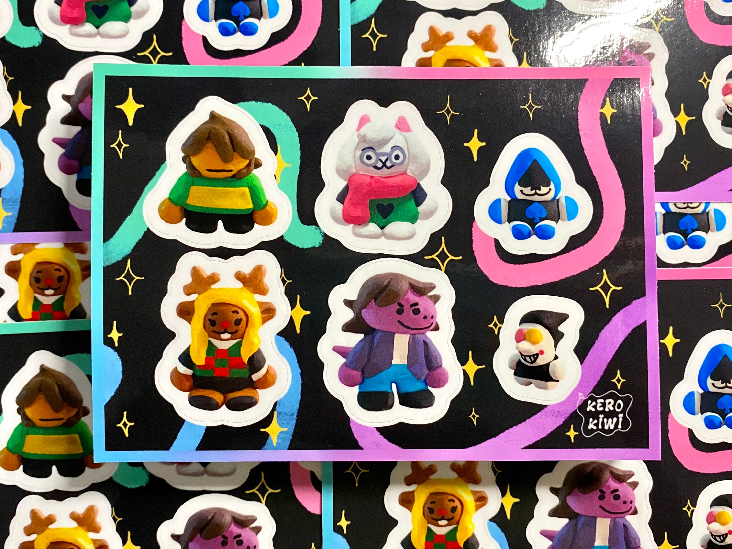 DELTARUNE Clay Sticker Sheet - Etsy