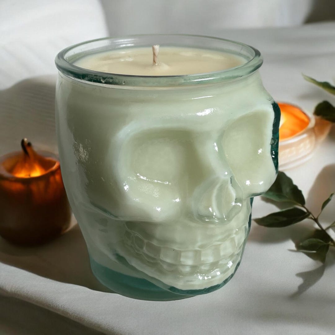 Large Skull Skeleton Candle – 80+ Hour Burn Time | Fall Collection ...