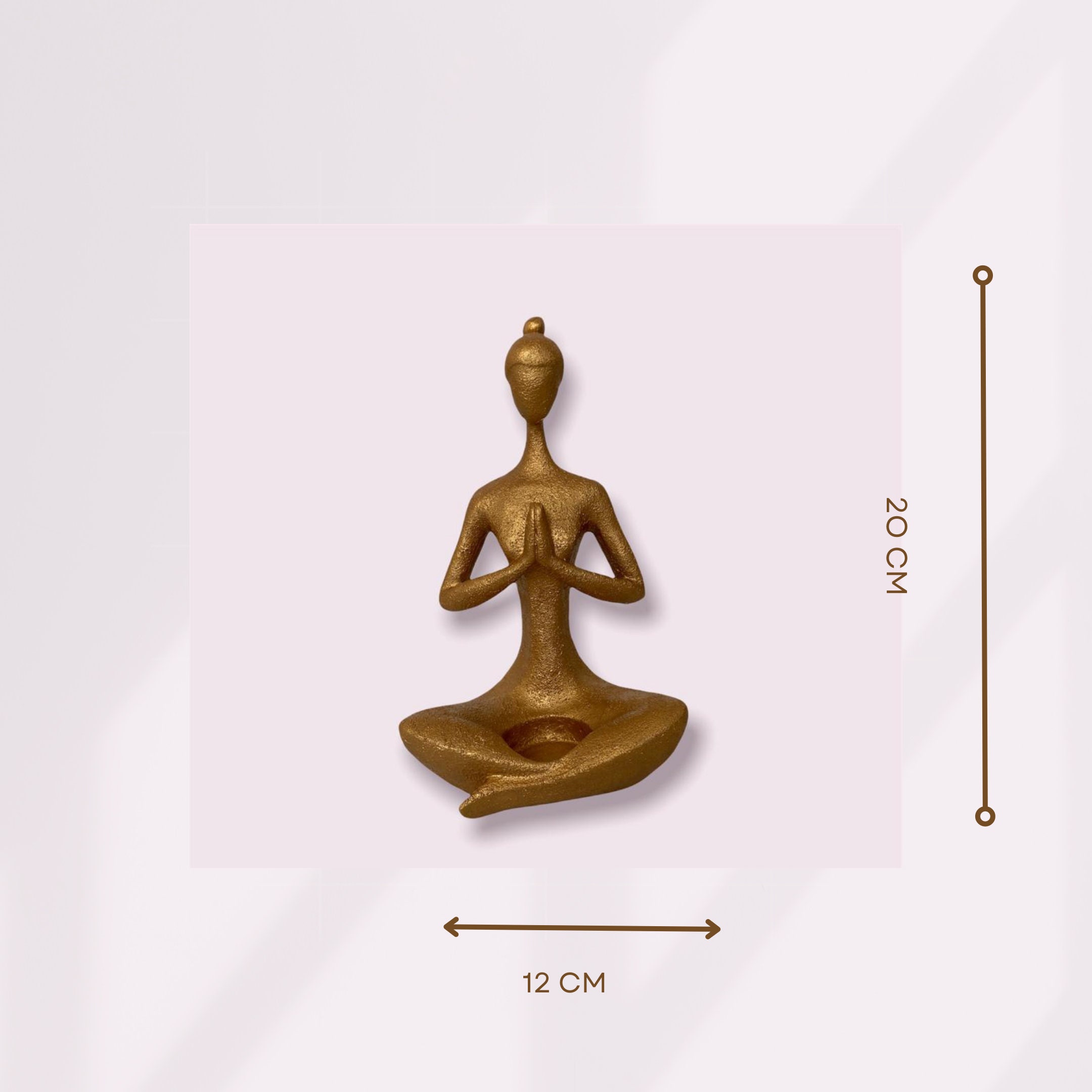 Gold Yoga Pose Statue, Woman Yoga Figurine, Modern Yoga Sculpture ...