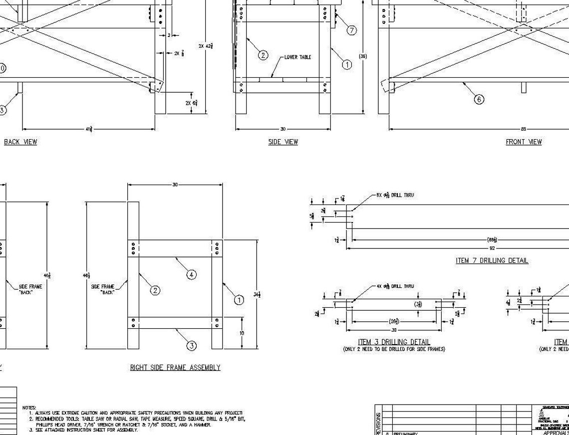 DIY 8 Foot Heavy Duty Workbench Plans - 003 - Etsy