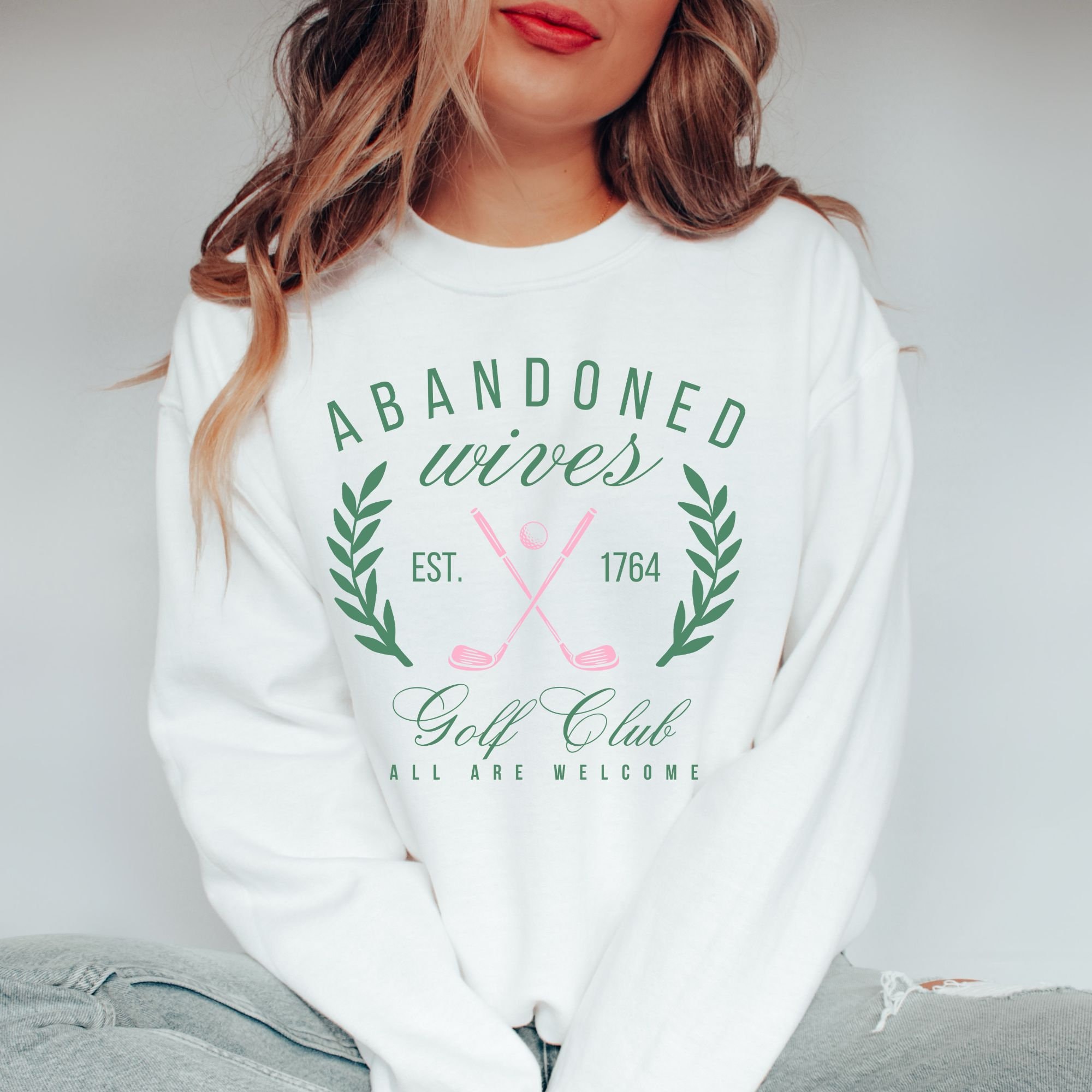 Abandoned Wives Golf Club Sweatshirt Funny Golf Shirt Women Golf ...