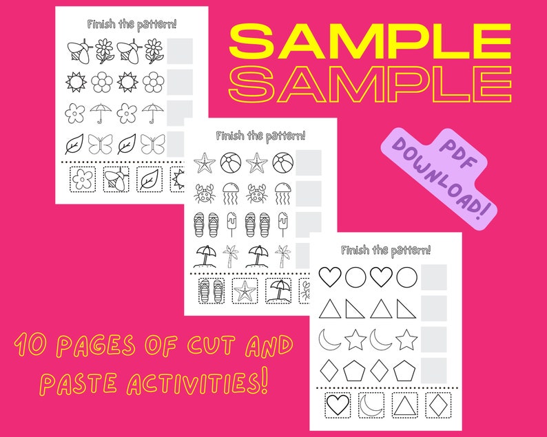 Printable Color, Cut, and Paste Activity Ages 3-5 | PDF Download ...