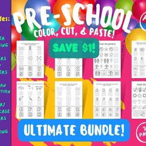 Printable Color, Cut, and Paste Activity Ages 3-5 | PDF Download ...