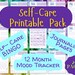 Self-care Printable Pack | Mood Tracker and Self-care Bingo PLUS ...