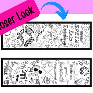 Coloring Bookmarks Printable for Kids | 4 Seasons Theme | PDF Download ...