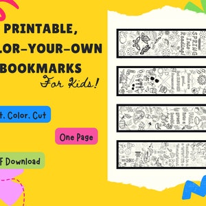 Coloring Bookmarks Printable for Kids | 4 Seasons Theme | PDF Download ...