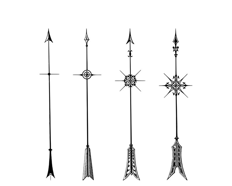 Vintage Compass Arrows | Dxf Eps Png Svg | 8 Images | Digital Image ...