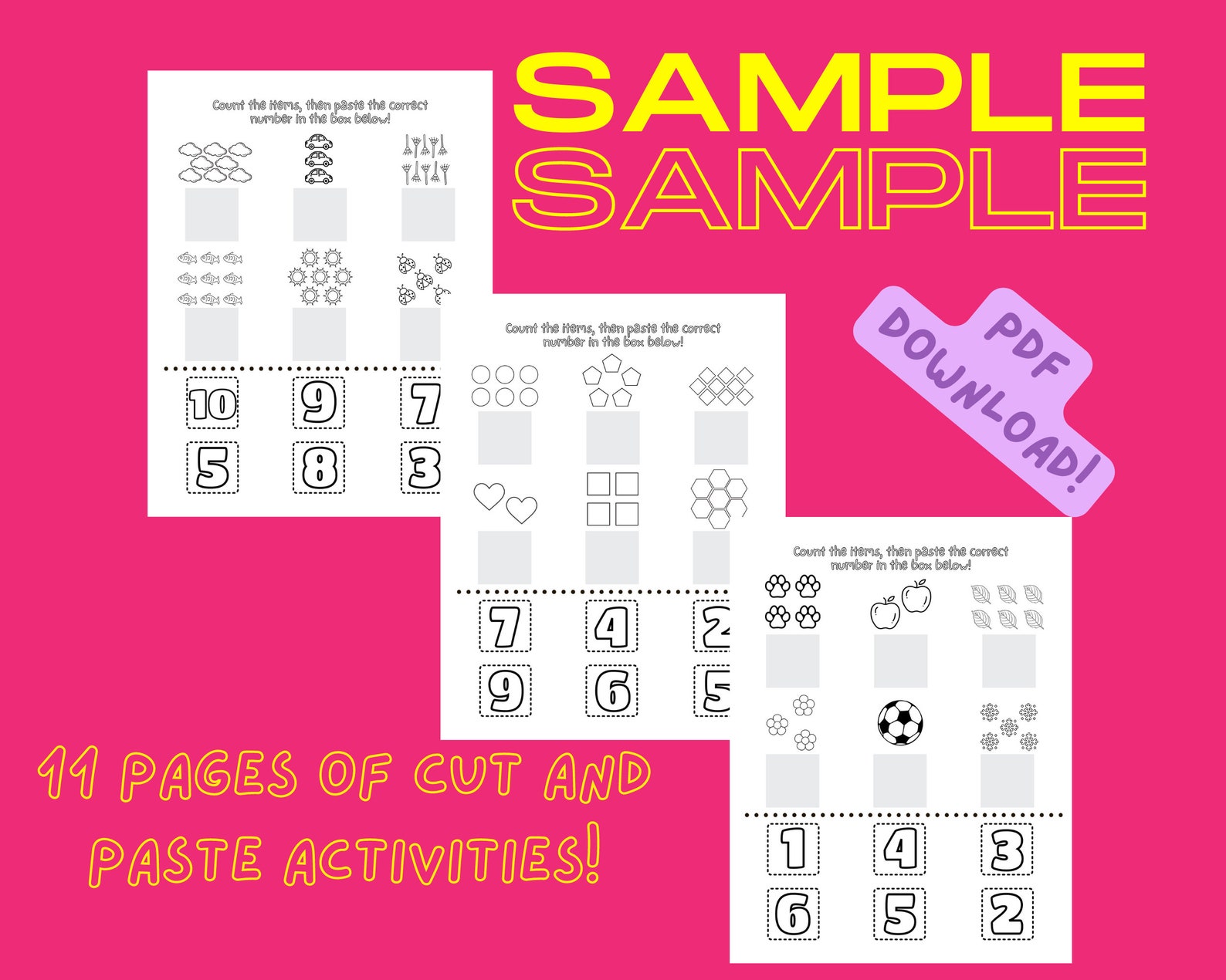 Printable Color, Cut, and Paste Activity Ages 3-5 | PDF Download ...