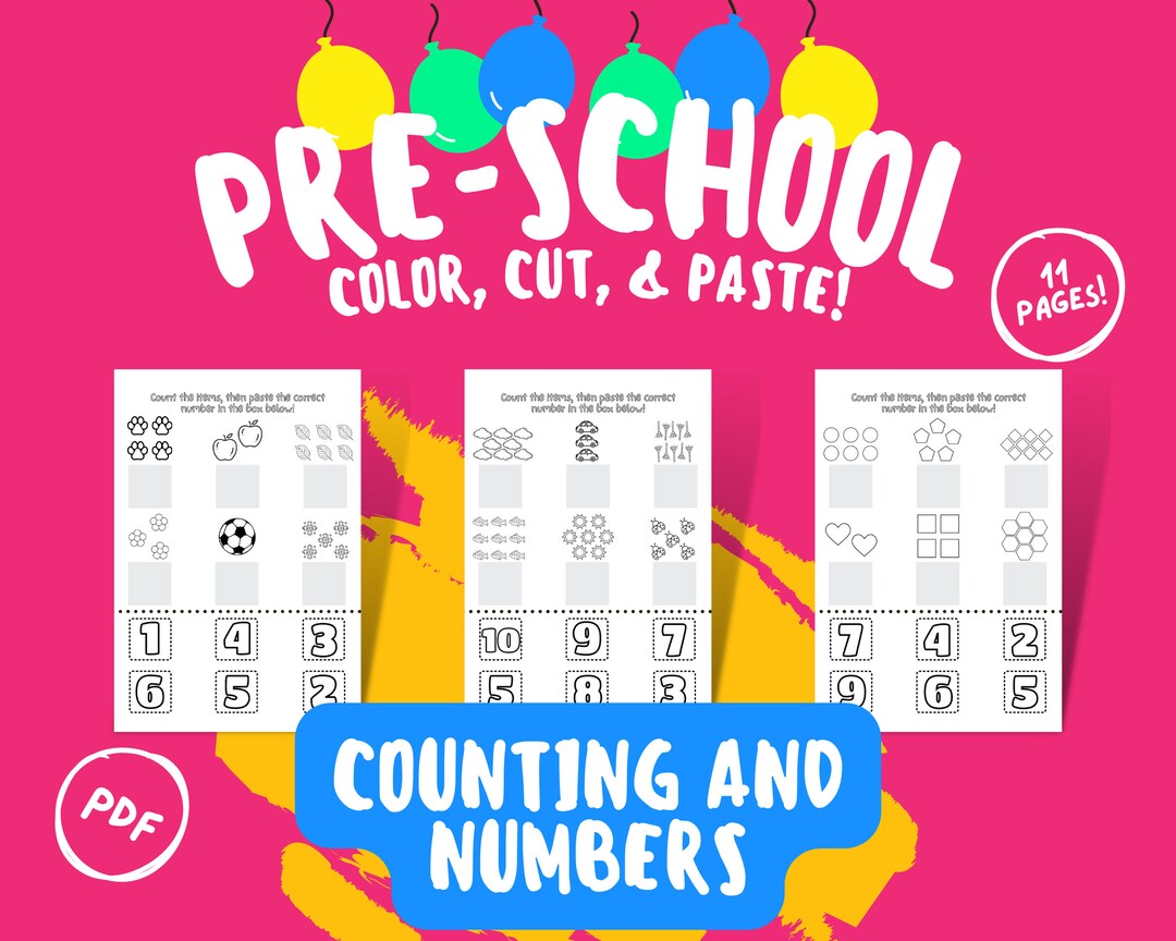 Printable Color, Cut, and Paste Activity Ages 3-5 | PDF Download ...