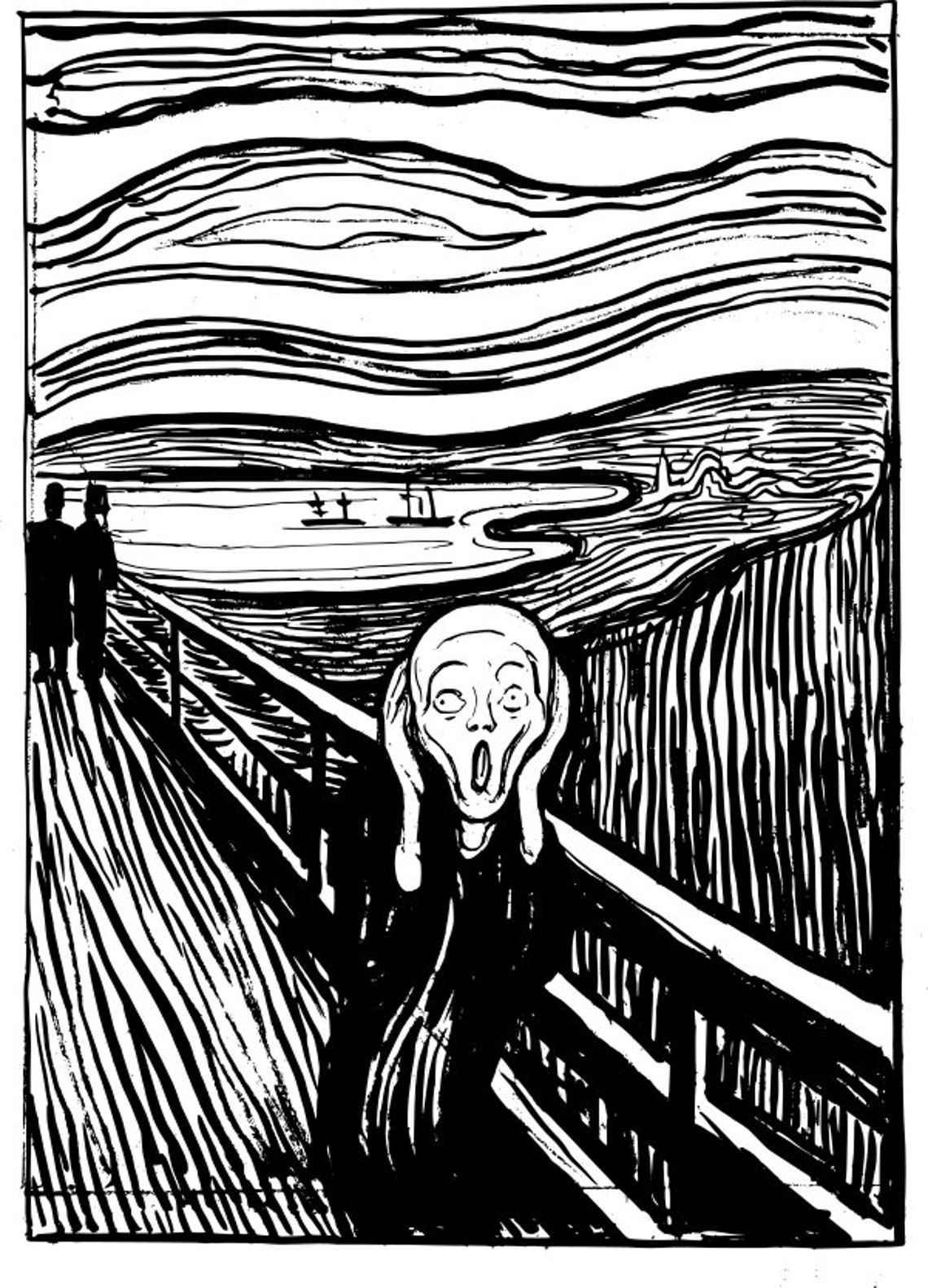 Printable Coloring Book Edvard Munch Collection PLUS Short Biography ...