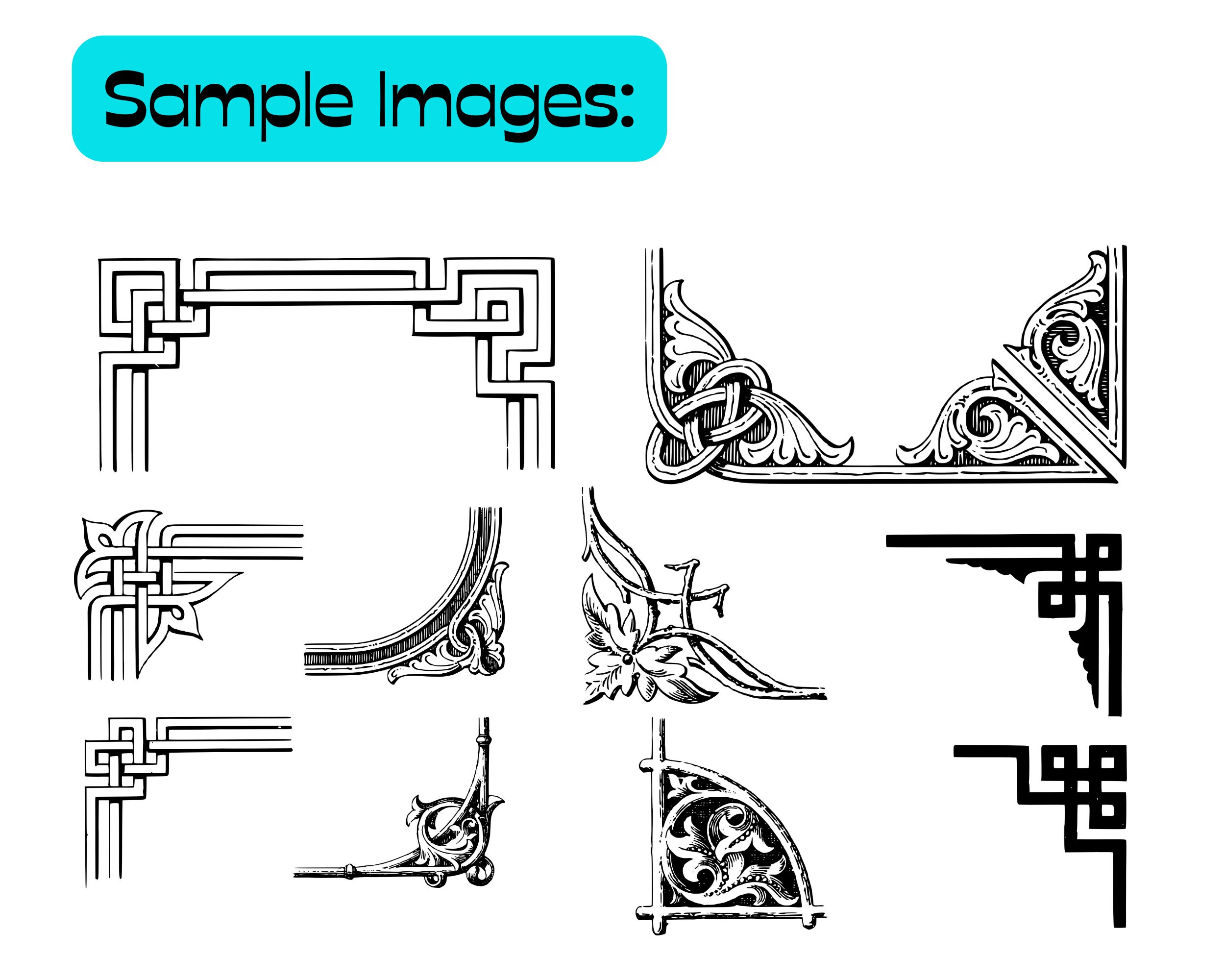 Corner Design Elements Digital Download | Dxf Eps Png Svg | 22 Images ...