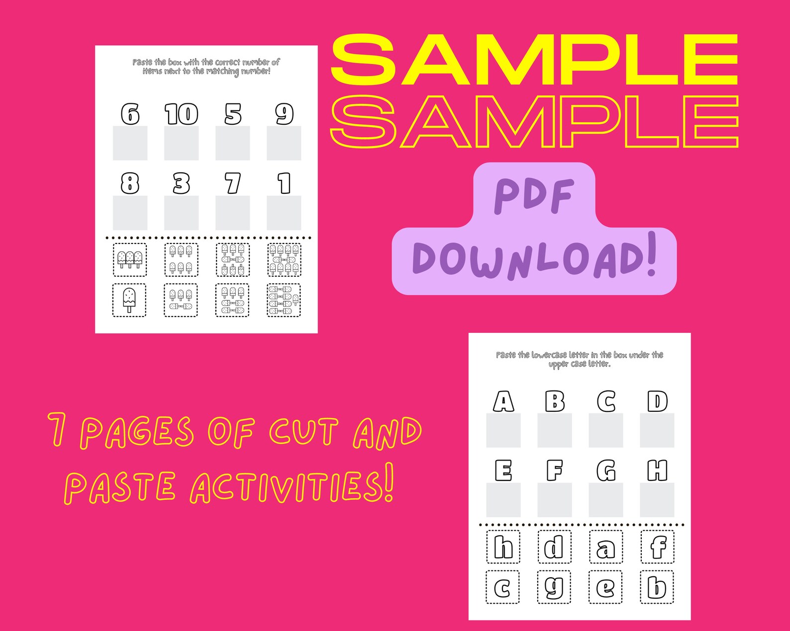 Printable Color, Cut, and Paste Activity Ages 3-5 | PDF Download ...