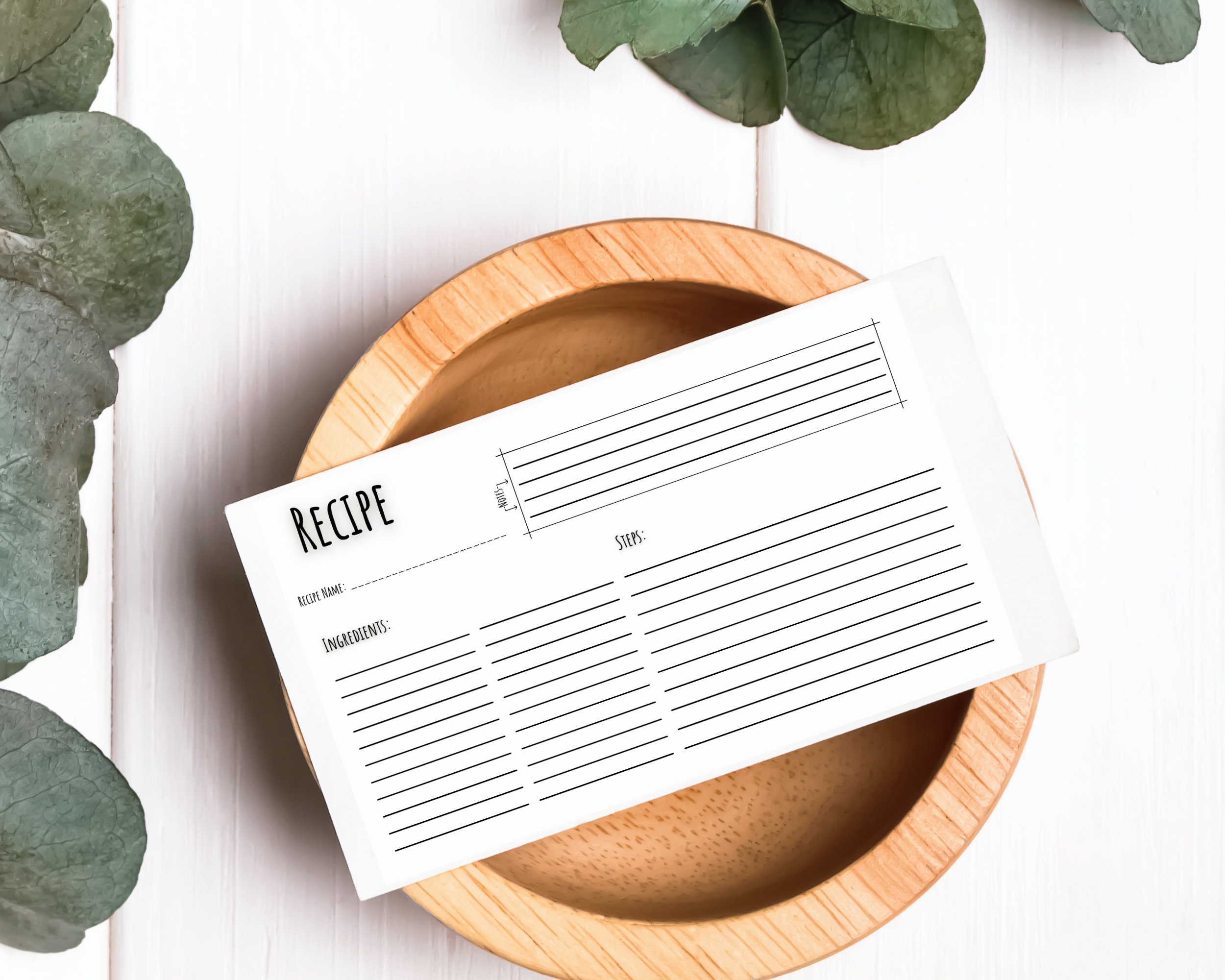 Printable Recipe Cards | Index Sizes | 3x5 4x6 5x8 | PDF Download - Etsy