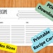 Printable Recipe Cards | Index Sizes | 3x5 4x6 5x8 | PDF Download - Etsy