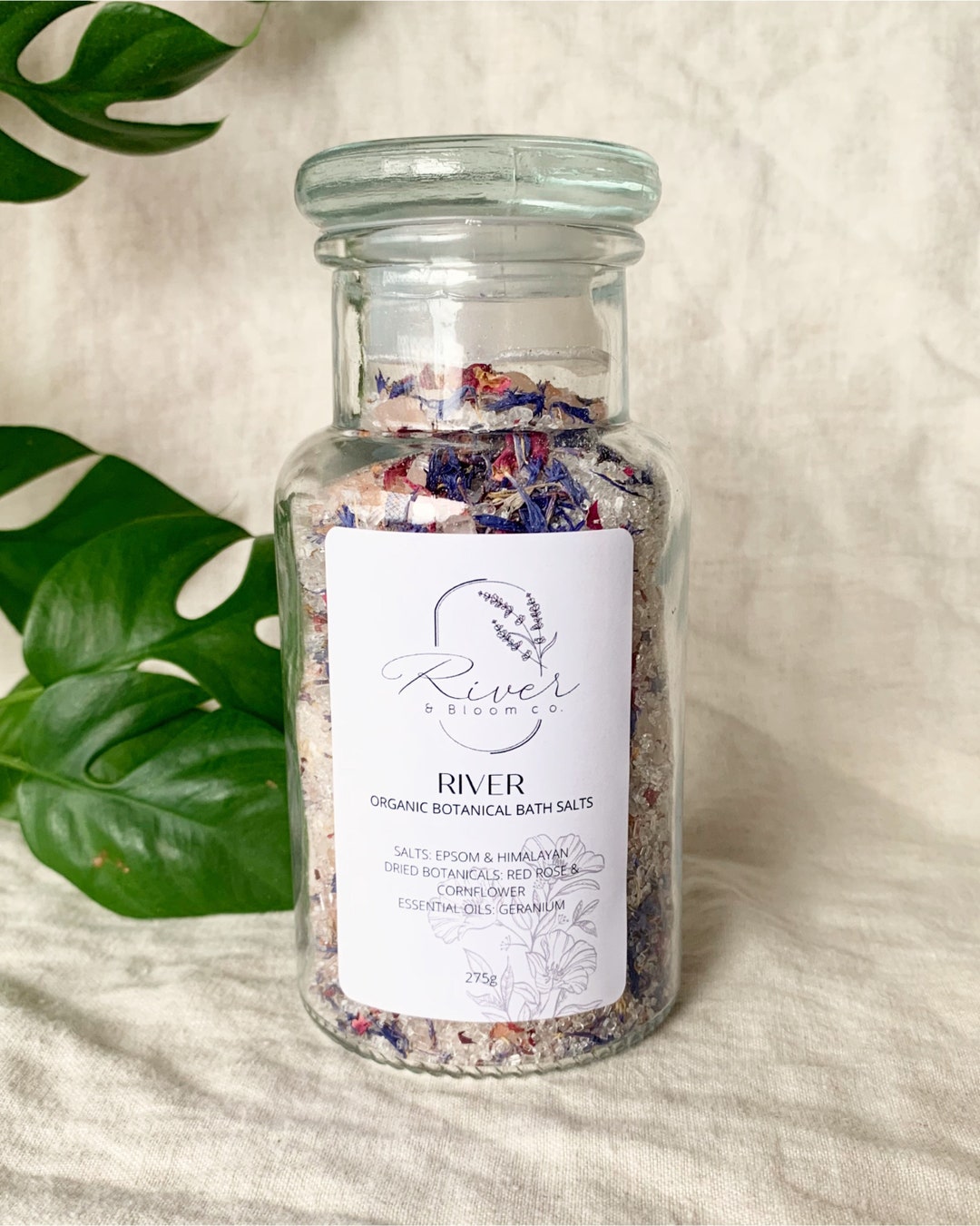 275g Botanical Bath Salts River Bath Soak Body Soak Relaxation Bath