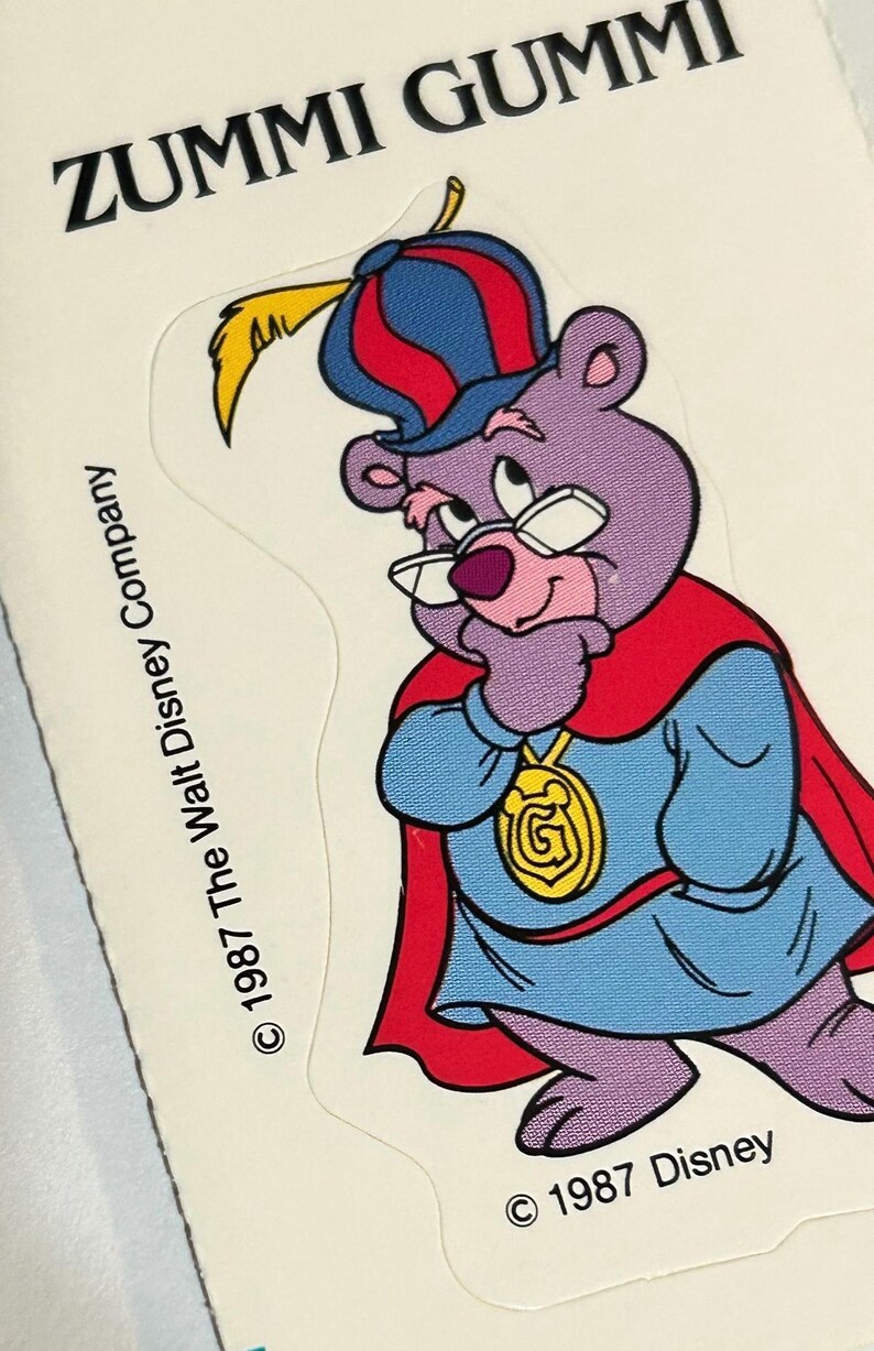 Vintage Gummi Bears Sticker Promo 1987 Disney 80s Pine Magic Rare - Etsy