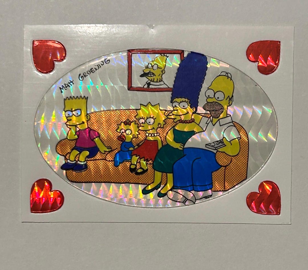 Vintage the Simpsons Prism 90s Sticker Vending Machine Kodak Family on ...