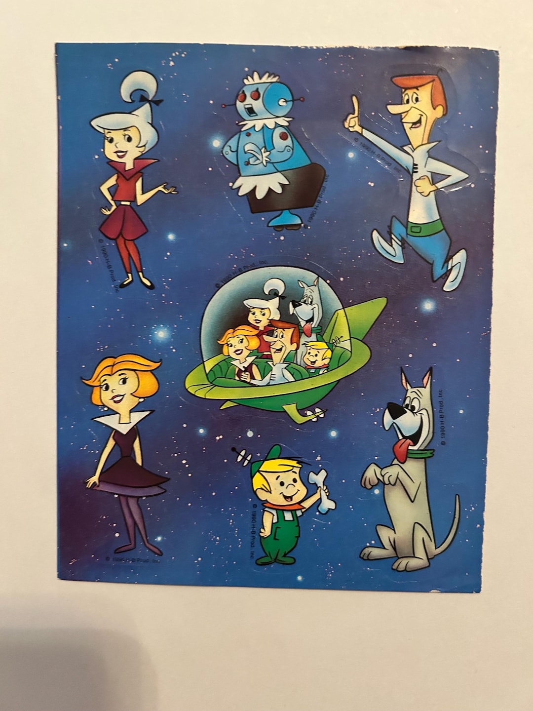 Vintage the Jetsons Sticker Sheet 1990 Hanna Barbera Rosie UFO Cartoon ...